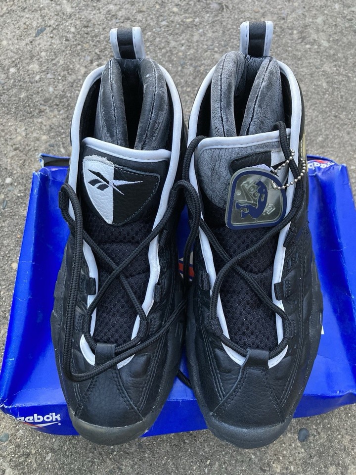 Reebok Shaq Dunkmob Black/White/Clear Vintage 1996 Original Size 10 ...