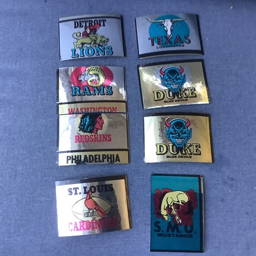 1960 Topps Football Metallic Stickers, lot of 8. Rare and nice! One ...