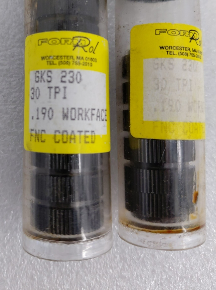 ( QTY : 16 ) Form Rol GKS 230 Knurling Wheel 30 TPI .190 Workface FNC ...