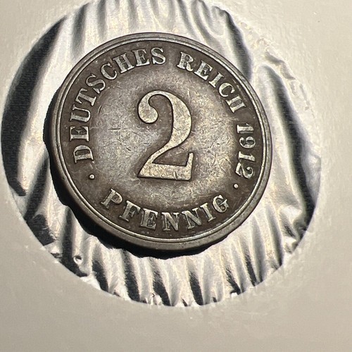 1912G Germany 2 Pfennig KM #16 World Coin Lower Mintage X473 | eBay