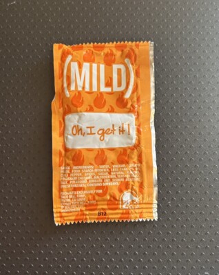 *ULTRA RARE!!* Factory Sealed EMPTY DEFECTIVE Taco Bell Mild Sauce ...