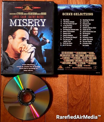 Misery (DVD, 2000) starring Kathy Bates *Stephen King* HORROR/SUSPENSE ...