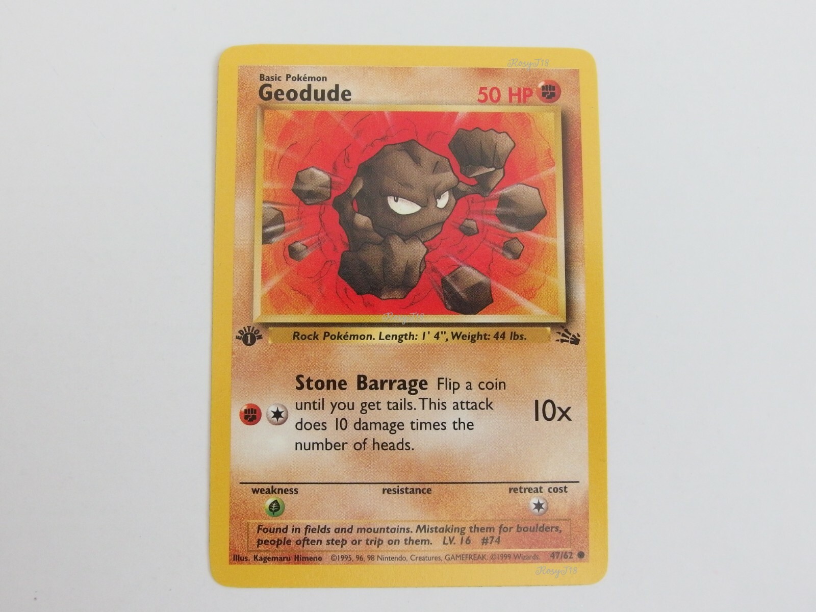 ORIGINAL Pokemon Card: 1st EDITION Geodude | eBay