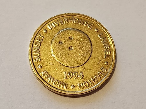 Bowling Token - Midway Lanes, Sunset Lanes, Laurel Bowl etc. 1994 Promo ...