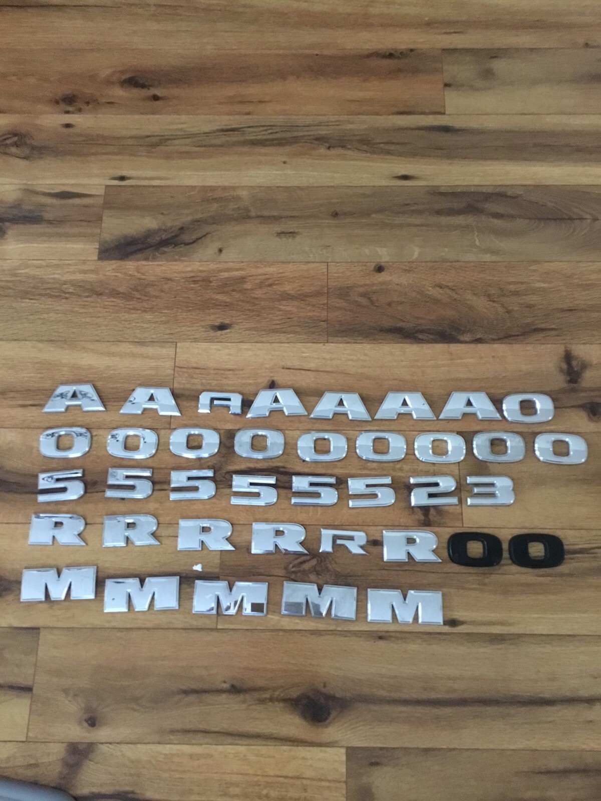 Vintage Metal Car Letters Number Badge Emblem LOT OF 38 - Authentic to ...