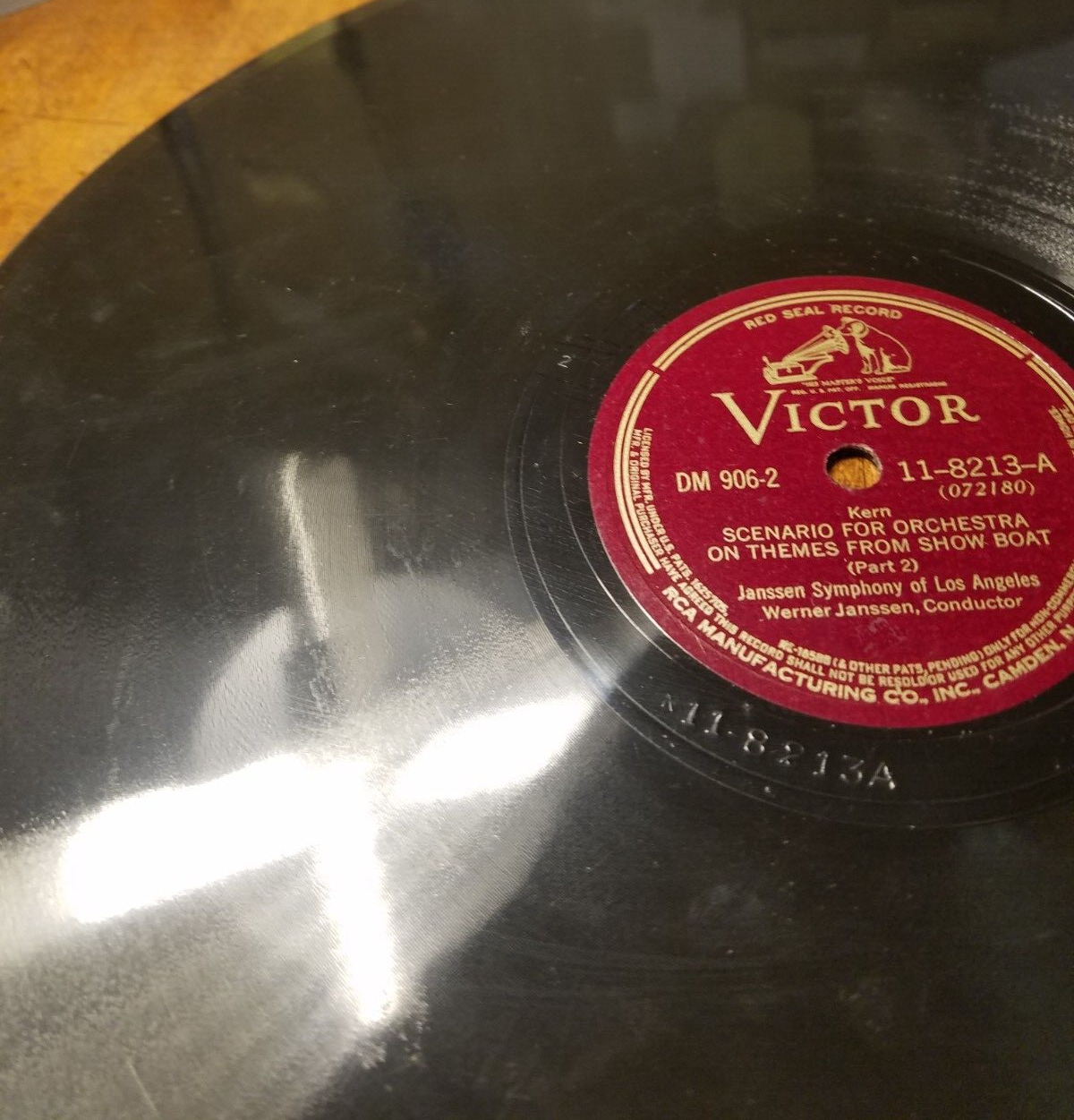 78RPM 12" Victor Red Seal 3 Record Janssen LA, Kern - Scenario Show ...