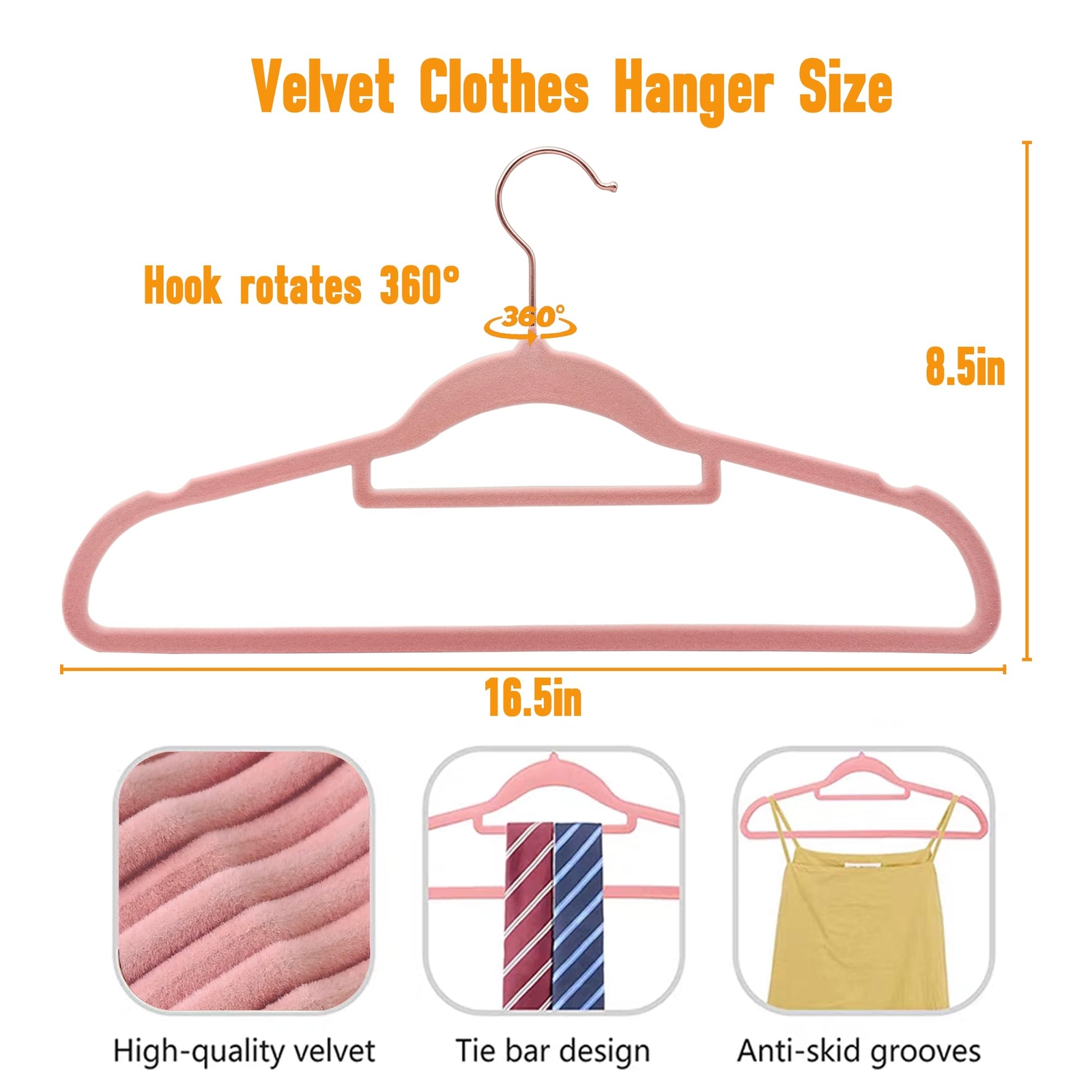 Pink Velvet Hangers 50 PackClothes Hangers VelvetHangers Space ...