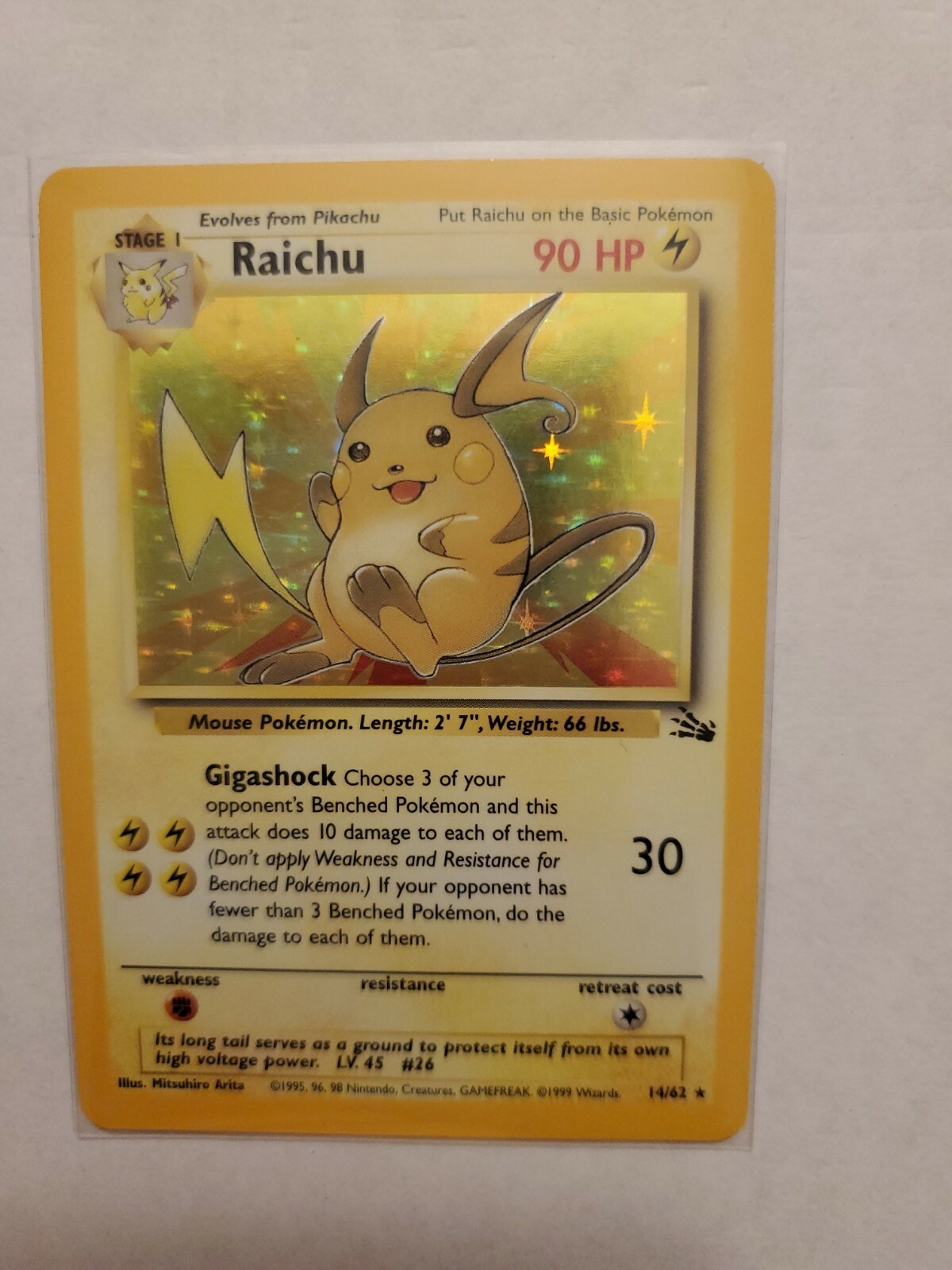 Pikachu jungle, Red cheeks And Raichu (Holo) Rare Pokémon 1999 Wizards ...