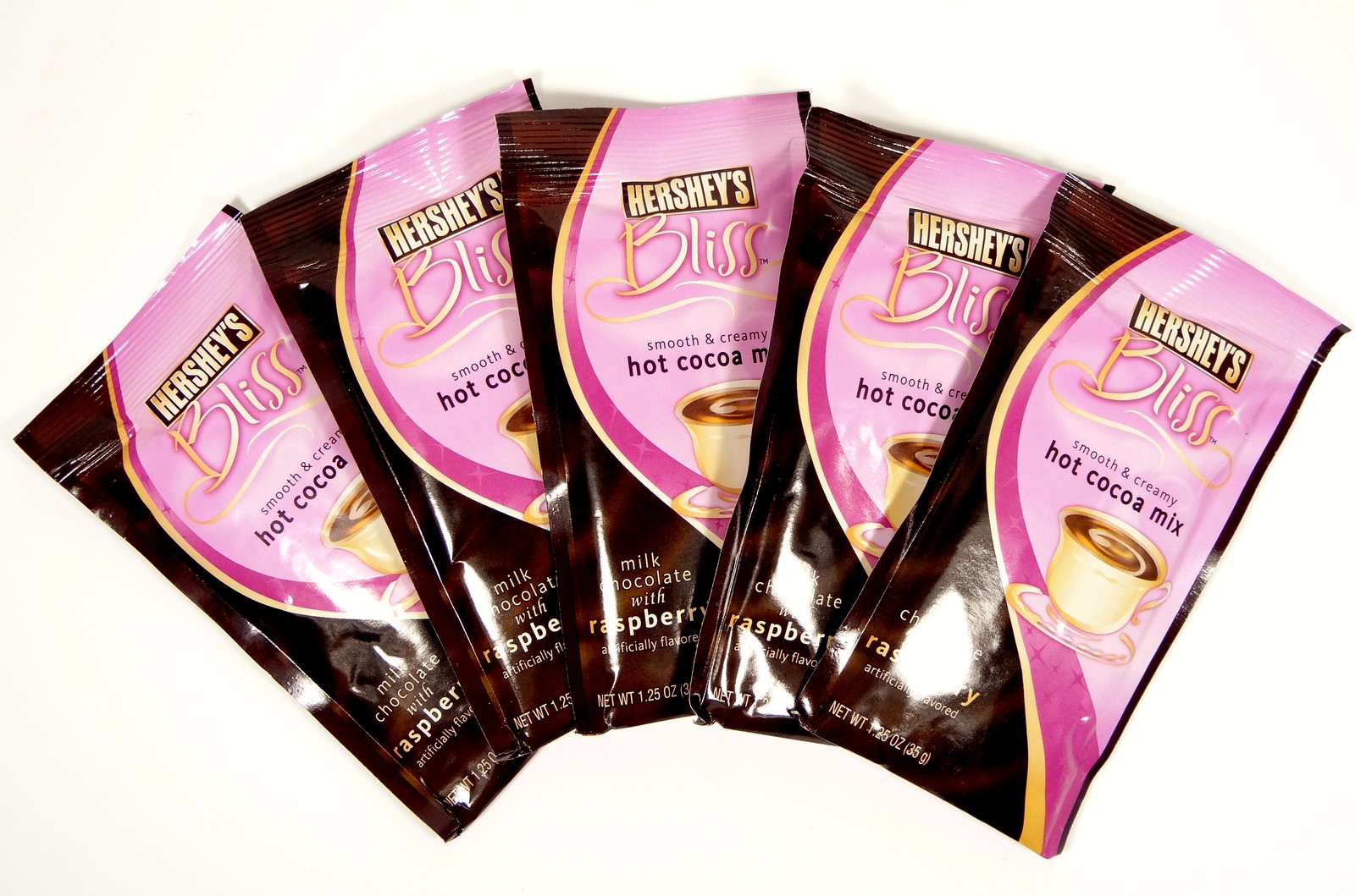5 HERSHEY'S Bliss RASPBERRY MILK CHOCOLATE Flavored Smooth Creamy Hot ...