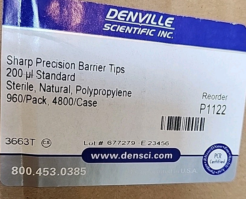 Sharp Precision Barrier Tips 200ul P1122 NEW 960/PACK 4800/case | eBay