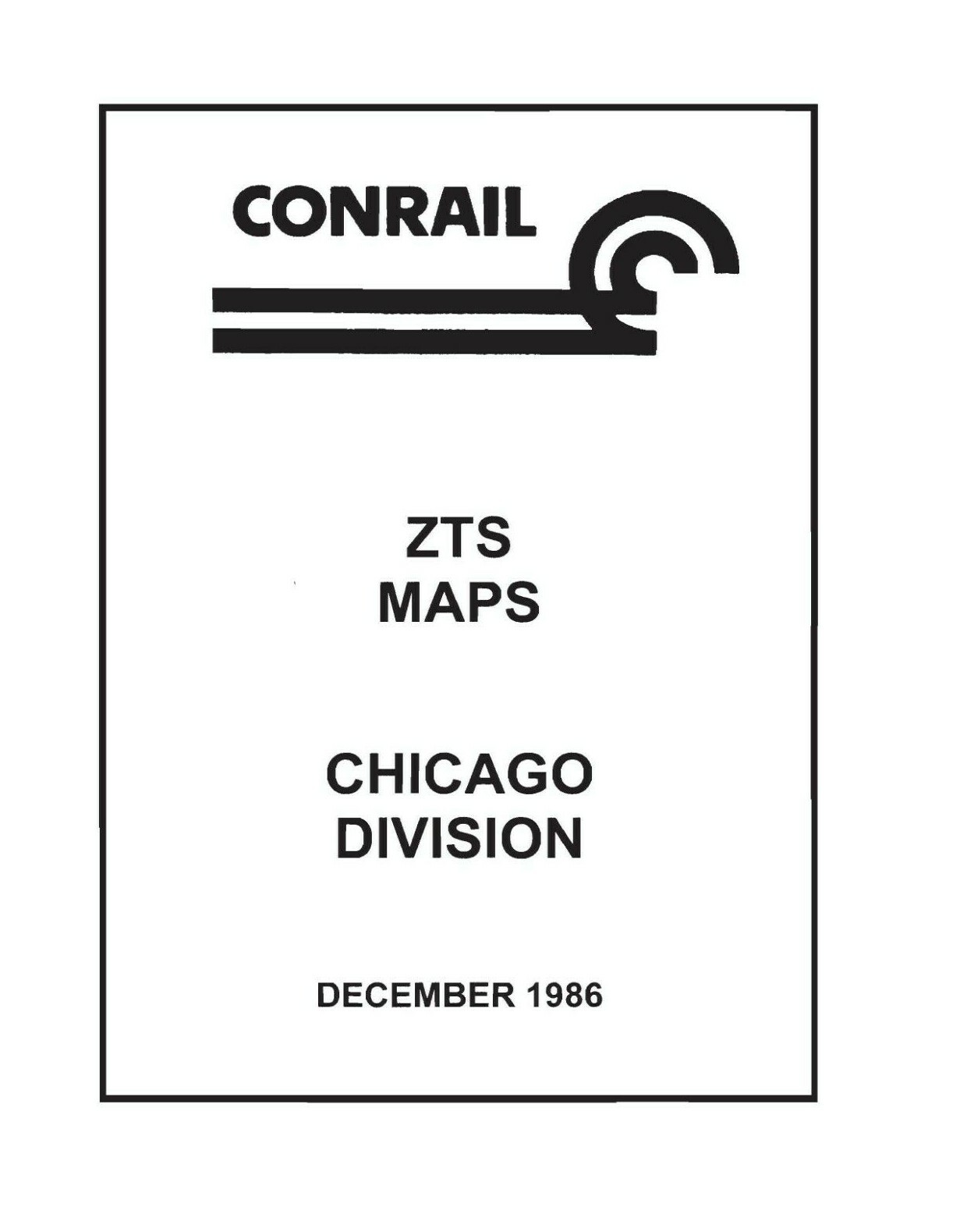 Conrail 1986 Chicago Division Zone-Track-Spot "ZTS" Maps PDF Pages on ...
