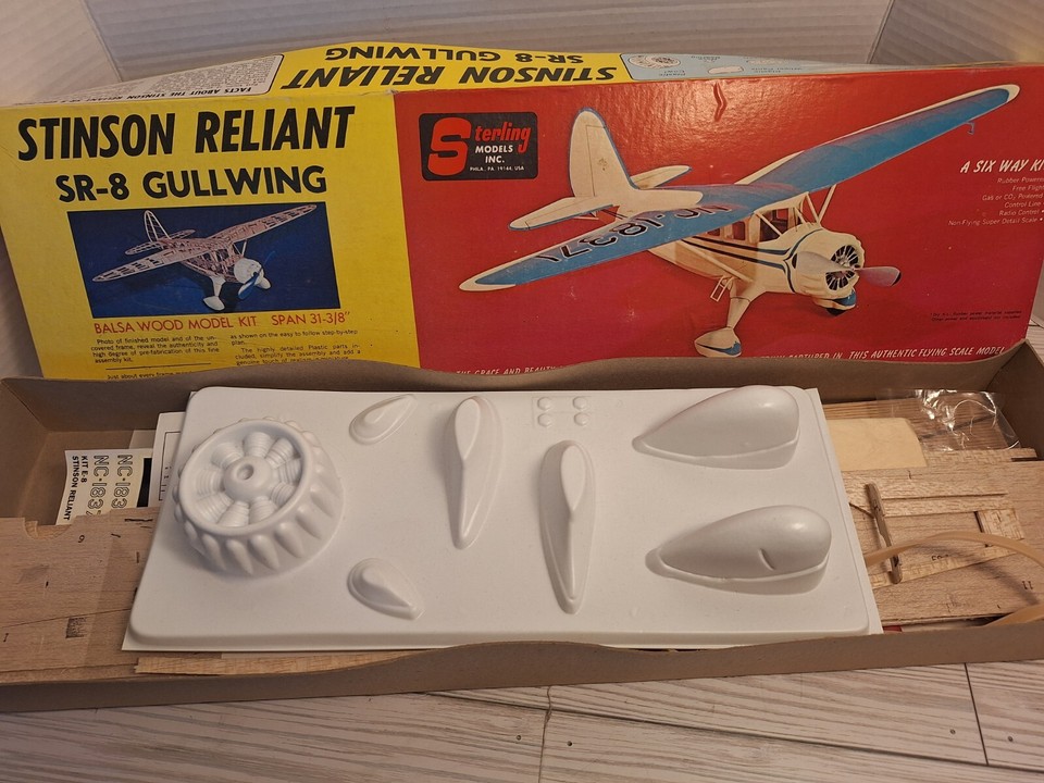 Sterling Stinson Reliant SR-8 Gull Wing Balsa Wood Model Kit E8 | eBay