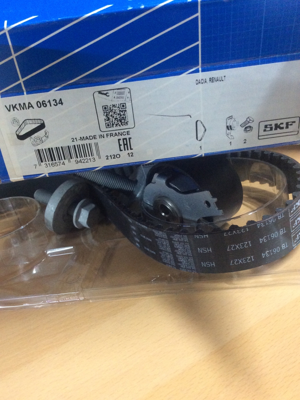 SKF TIMING BELT SET FOR RENAULT NISSAN DACIA SUZUKI K9K 836 K9K 846 K9K ...