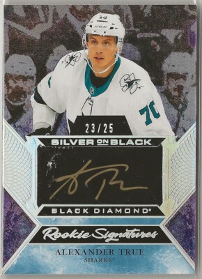 2020-21 Black Diamond Silver on Black Rookie Signatures Alexander True ...