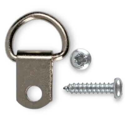 Nickel D Rings DRings D-Rings Small Framing Hang Picture Frame Photo ...