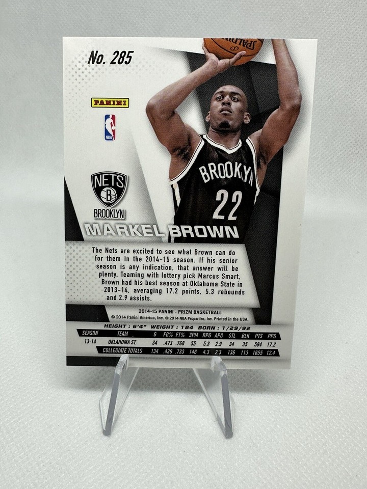 2014-15 Panini Prizm #285 MARKEL BROWN RC Rookie Brooklyn Nets ...