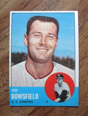 Ted Bowsfield 1963 Topps #339 Trading Card MLB Baseball Kansas City ...