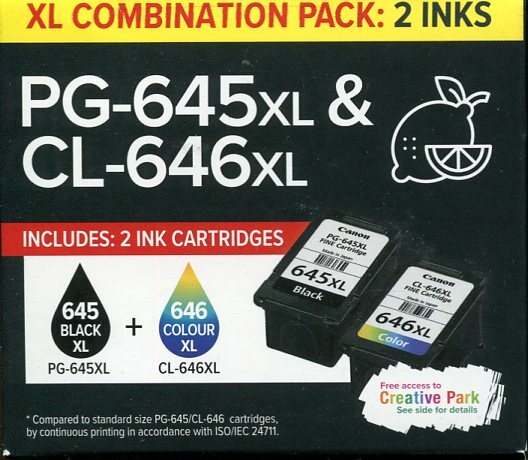 Canon Pixma ink cartridge 645 645XL Black or 646 646XL Colour single ...
