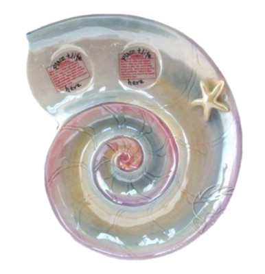 Blue Sky Clayworks Nautilus Shell Plate Candle Holder 9.25" L | eBay