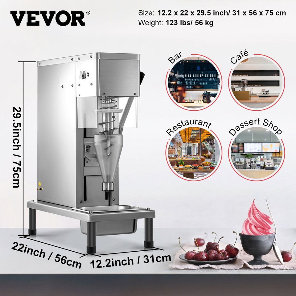 Ice Cream Mixer Blender Machine Frozen Gelato Yogurt Milkshake Maker ...