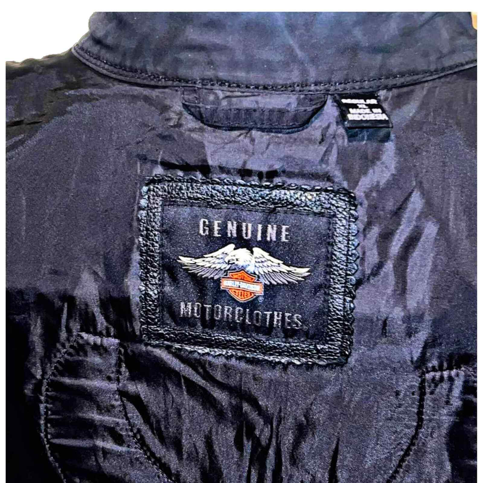 Harley Davidson Leather Vest Logo Patch Size XL - Gem