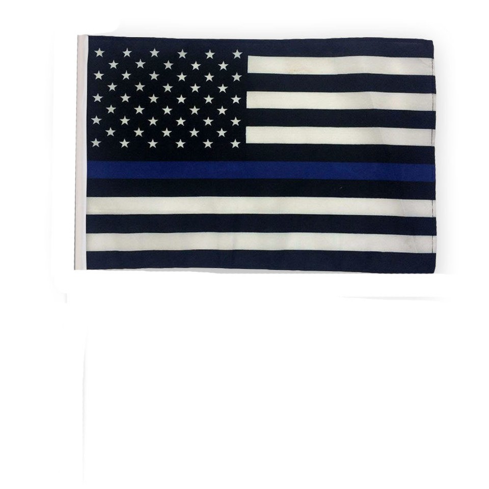 12x18 12"x18" USA Police Thin Blue & Fire Thin Red Line Sleeve Flag ...