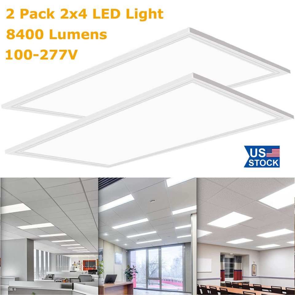 2x4FT LED Flat Panel Troffer Light,75W 5000K Recessed Back-Lit Drop ...
