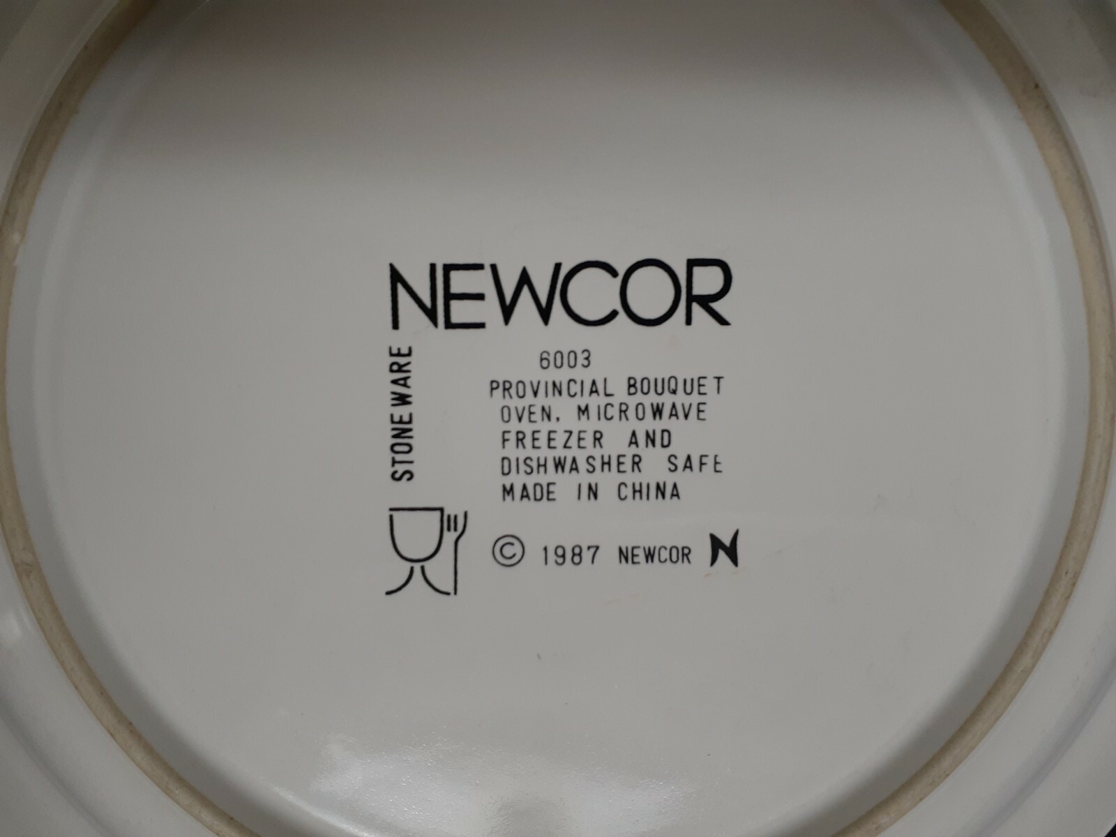 Provincial Bouquet Dinner Plate 10.25" Vintage 1987 Newcor Stoneware ...