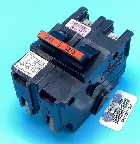 New Circuit Breaker FPE Federal Pacific FPE 20 Amp 2 Pole Stab-lok Type ...