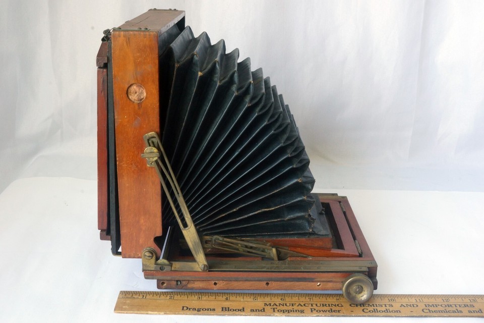 1800s Sands Hunter Co LTD LONDON 5x7" Bellows Wood Tourist Foldable ...