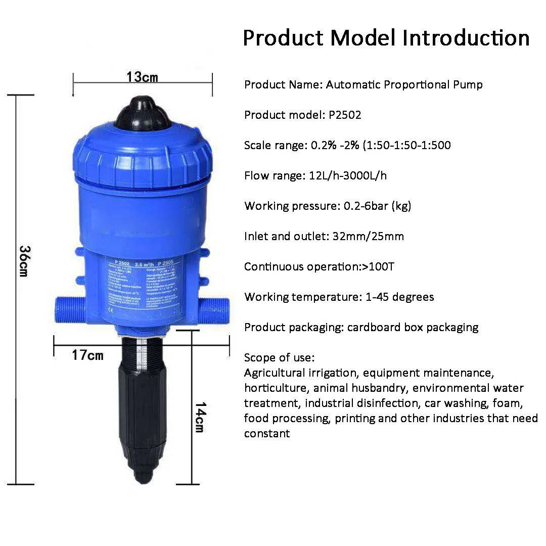 Proportioning Dispenser Dosing Pump Liquid Doser Plastic Controllable ...