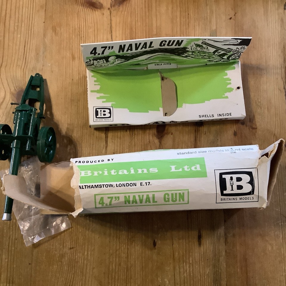 Britains 4.7" inch Naval Gun Model 9730 Boxed With Insert 1/32 Scale ...