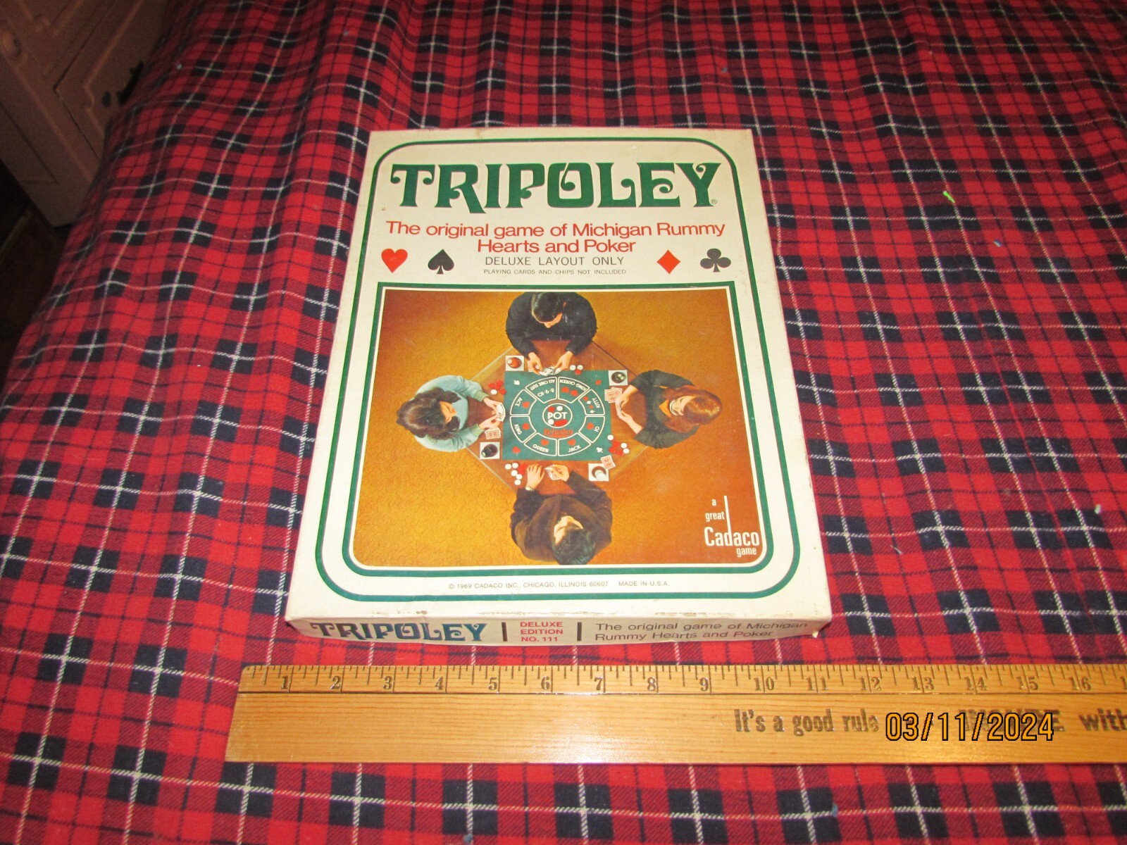 Vintage 1969 Tripoley Game Mat Deluxe Layout No. 111 Cadaco | eBay