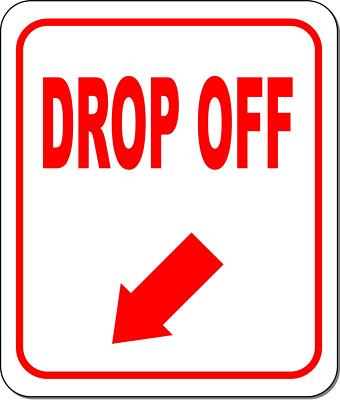DROP OFF RED 8 Arrow Variations Metal Aluminum composite sign | eBay