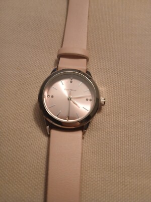 ever Move Watch Round Dial Pink Band Silver Rone Case Works | eBay