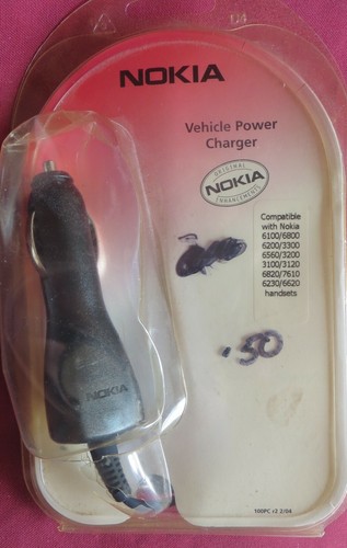 Brand New, Sealed Nokia Vehicle Charger for 6100/6800,6200/3300,6550/ ...