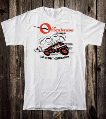 Retro Hot Rod Tee T Shirt Drag Race Racing Speed Shop Offenhauser Offy ...