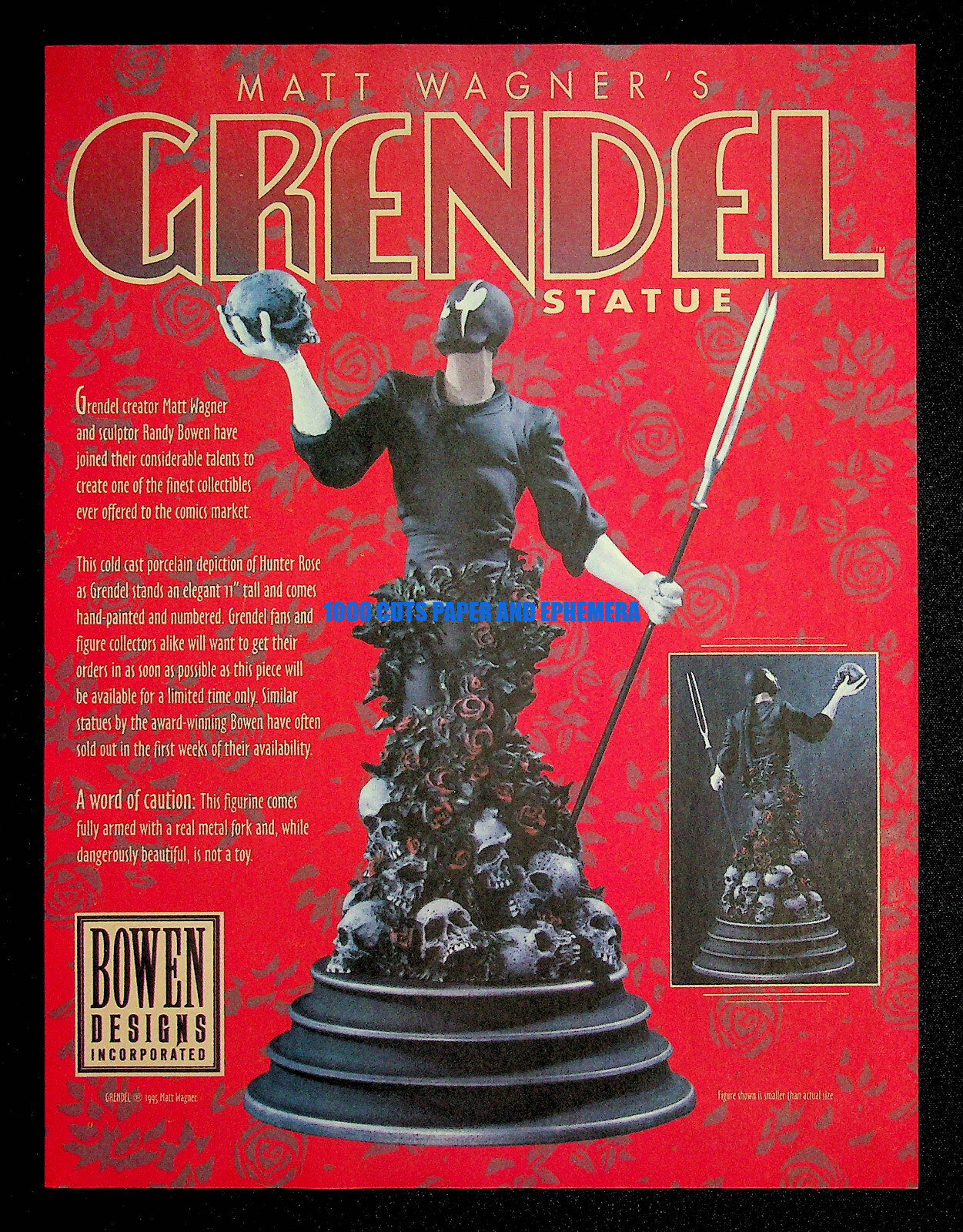 Grendel Figure Bowen Designs 1995 Trade Print Magazine Ad Poster ADVERT ...