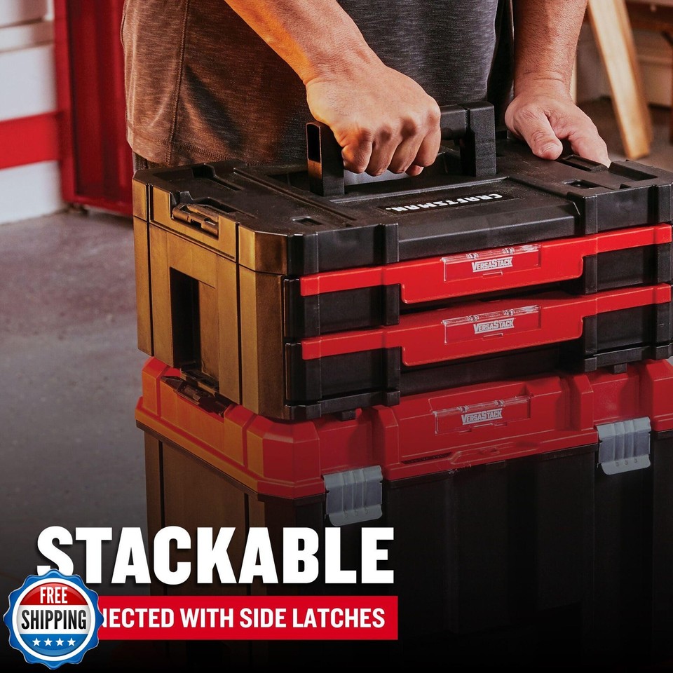 CRAFTSMAN Plastic Tool Box With Drawers, Organizer and Storage (C | eBay