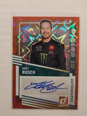 2025 Donruss NASCAR Dialed In Autograph Kurt Busch #DIA-KUB Red ...