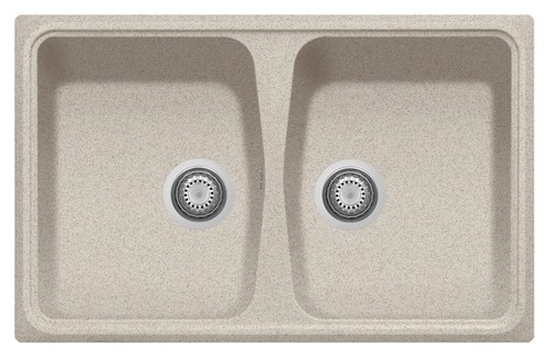 Lavello cucina fragranite composito PLADOS SP0792 - 2 vasche - Avena ...