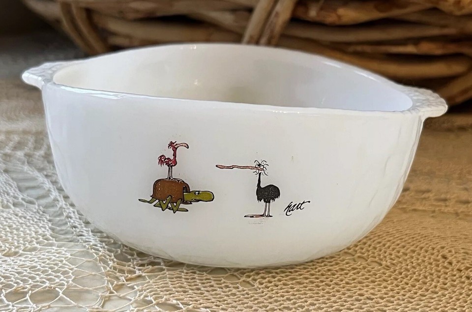 Fire King Anchor Hocking 11oz Grog Bowls Johnny Hart BC Caveman Comic ...