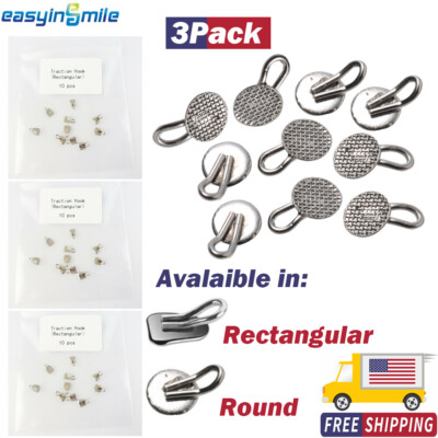 30PCS Dental Orthodontic Traction Hooks Round/Rectangular Mesh Base ...