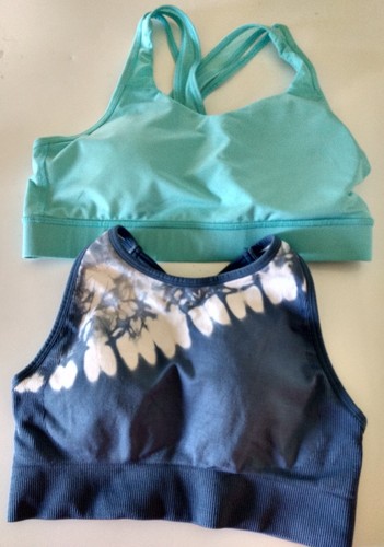 💥Clearance Sale! TWO Avia Sports Bras Size 12-14 Blue Racerback Straps ...