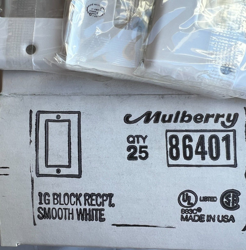 NEW Mulberry 86401 - 1 Gang GFI/Decora-White Painted Metal Wallplate ...