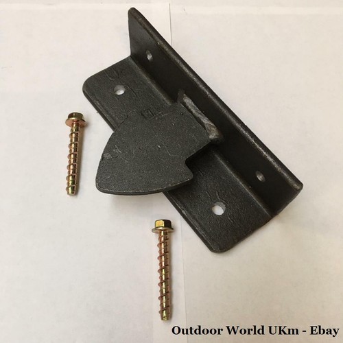 WROUGHT IRON GATE KEEP LATCH CATCH HOLDER STOP METAL BRICK WALL FITTING ...