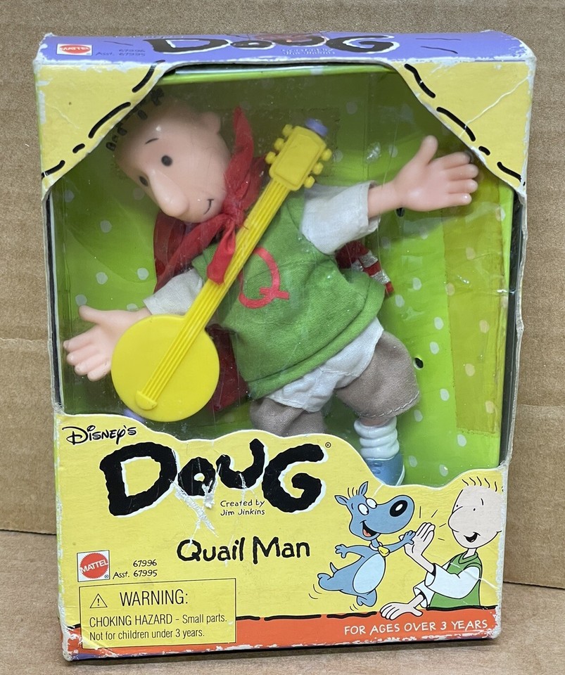 Mattel Nickelodeon Disney’s Doug Figure Quail Man w/Accessories Retro ...