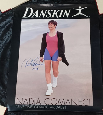 Nadia Comaneci - RARE Vintage Autographed Signed - Olympics Poster | eBay