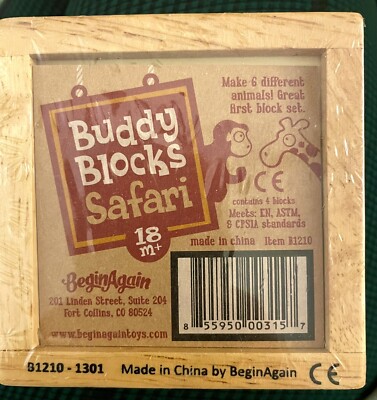 Buddy Blocks Safari Begin Again Make 6 Different Animals NEW | eBay