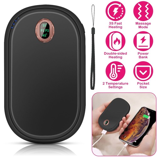 Rechargeable Hand Warmers USB Power Bank Electric Double-Sided Pocket ...